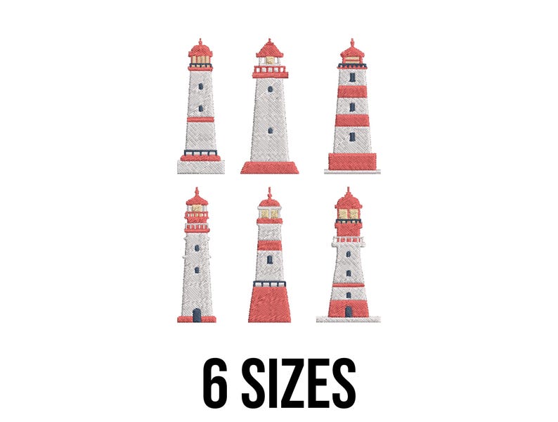 Lighthouse Bundle Embroidery Design - Light Station Embroidery Design ...