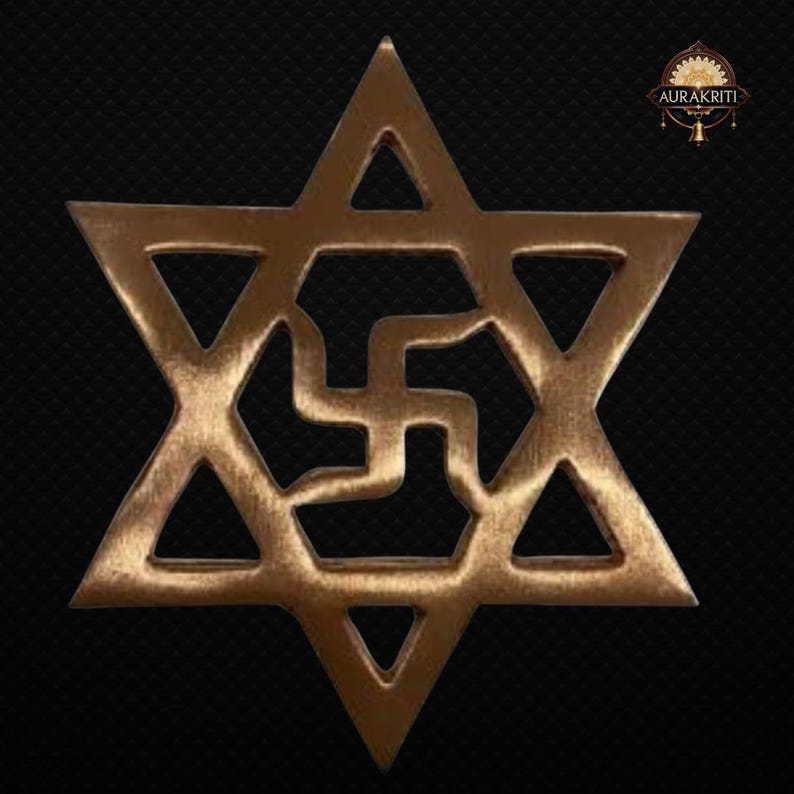 Copper Swastik Yantra: Hindu Star Symbol - Positive Energy, Evil Eye ...