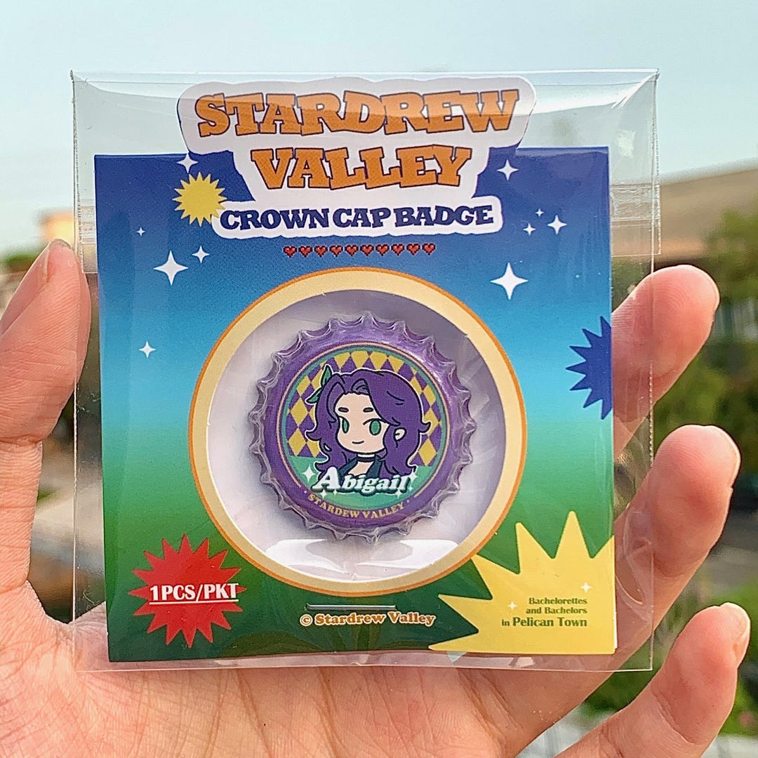 Stardew Valley Pin Badge: All Marriage Candidates, Bottle Cap Badge ...