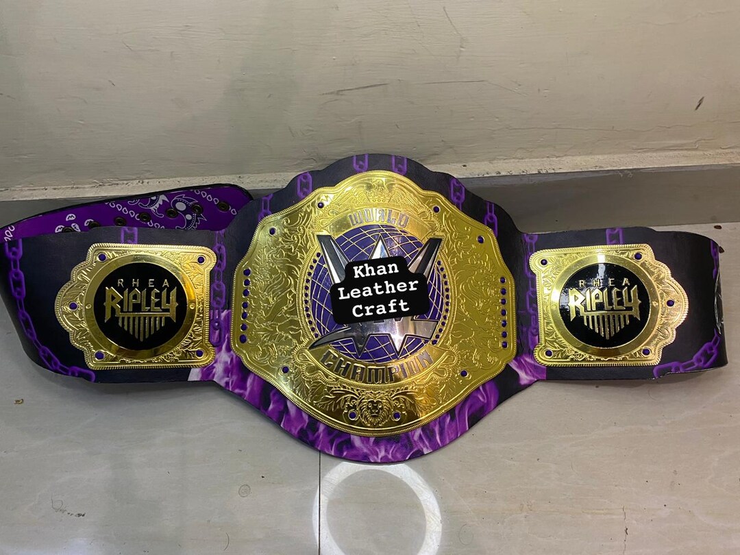 Rhea Ripley Championship Belt Replica: 2MM/4MM Brass Plates, Real ...