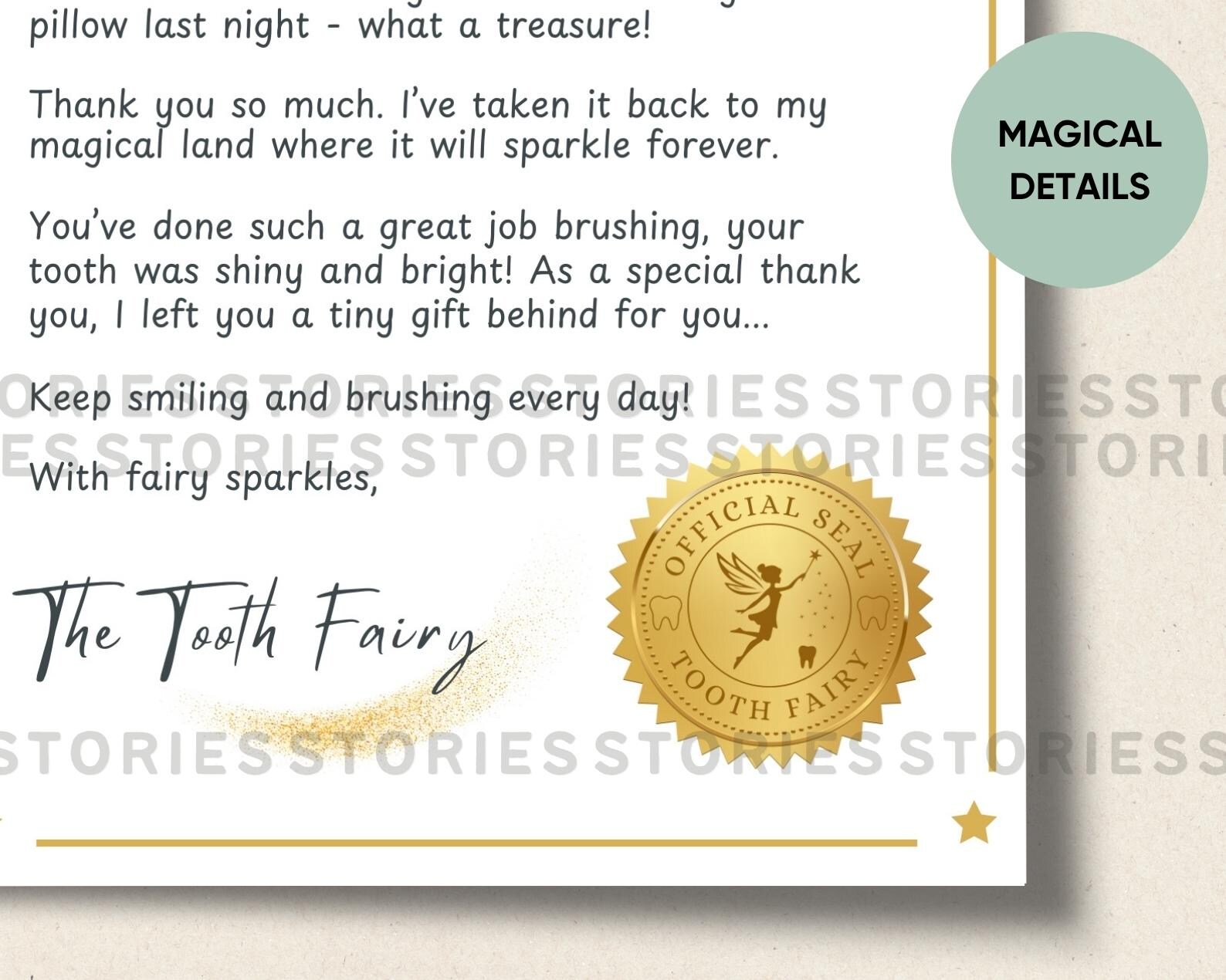 Tooth Fairy Certificate Printable, Editable Tooth Fairy Note Canva ...