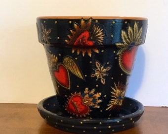 Heart Flower Pot - Etsy