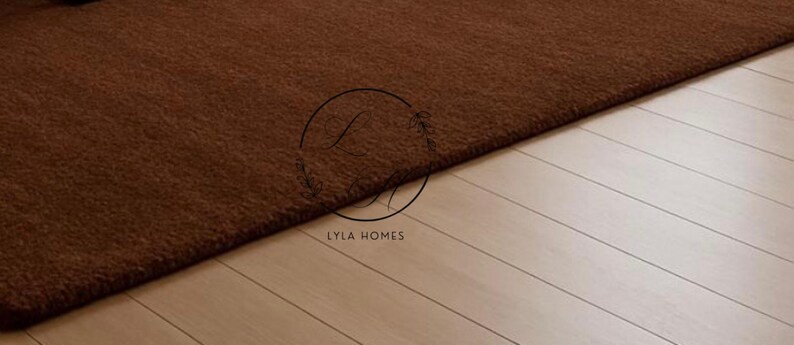 Hand-tufted Wool Rug: Brown Modern Boho Decor, Custom Size Available - Etsy