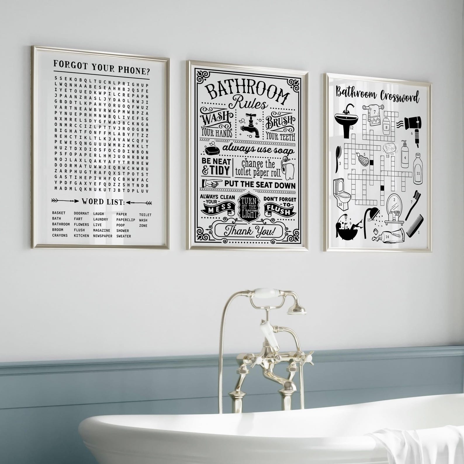 200 Funny Bathroom Prints | Modern Bathroom Wall Art | Humorous ...