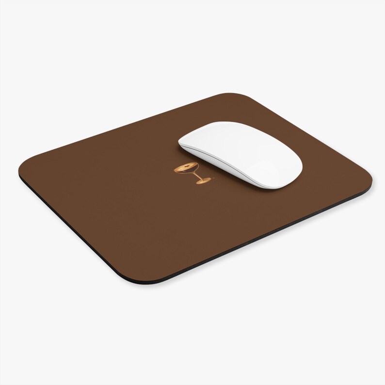 Rectangle Mouse Pad, Chocolate Brown Espresso Martini Desk Mat ...