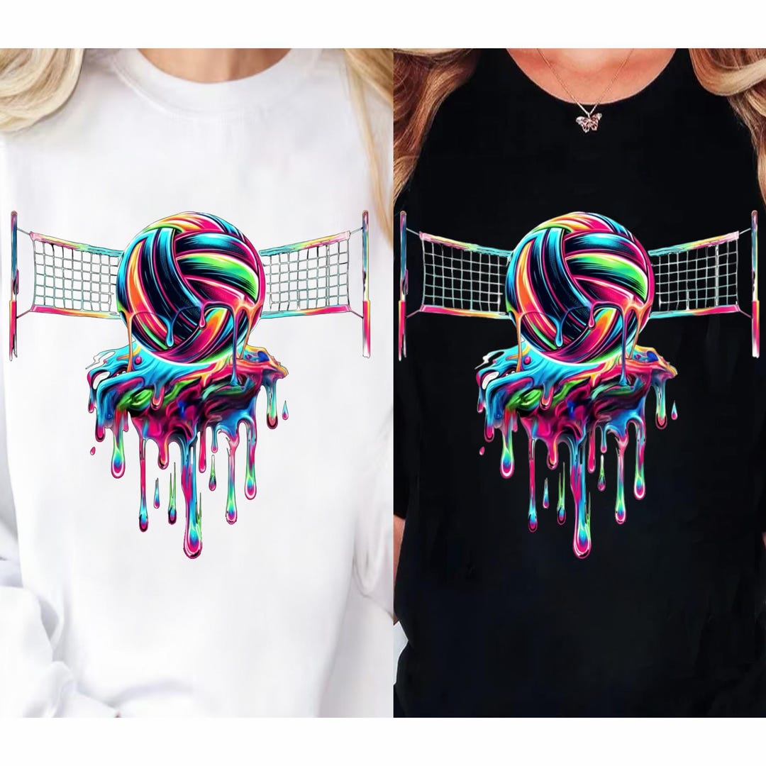 Volley Drip PNG: Neon Spike Flow Grafik (SVG, digitaler Download - Etsy.de