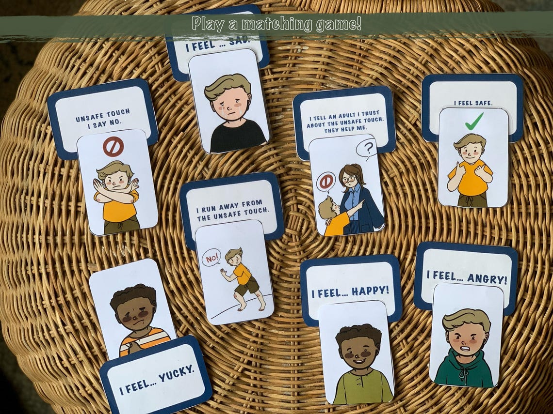 Printable Therapy Doll Pattern + Flashcards & Game | Emotional Learning ...