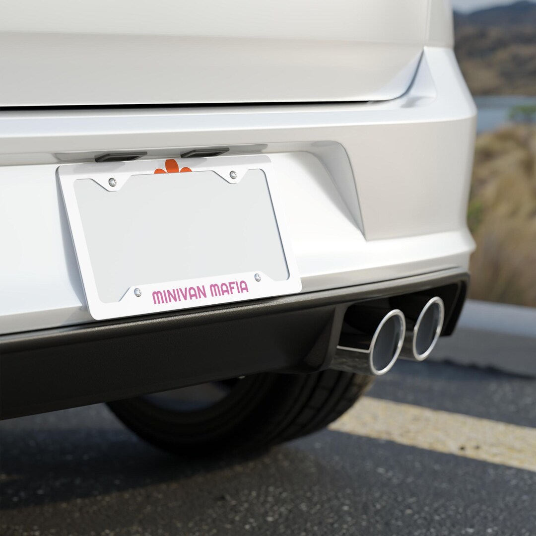 Minivan Mafia License Plate Frame: Fun Vehicle Decor, Aluminum Car ...