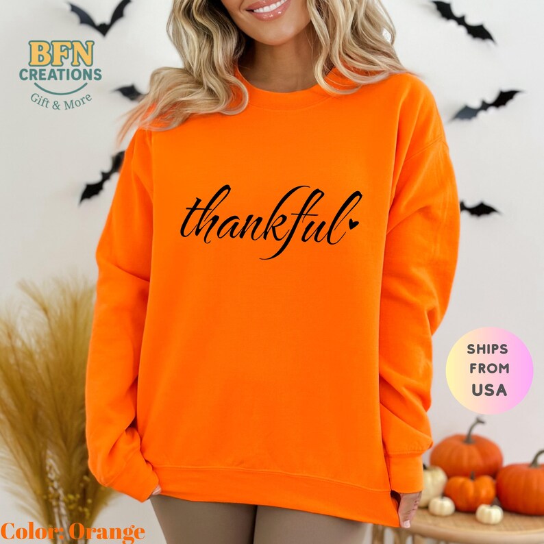 Thankful Sweatshirt, Thanksgiving Gift - Etsy