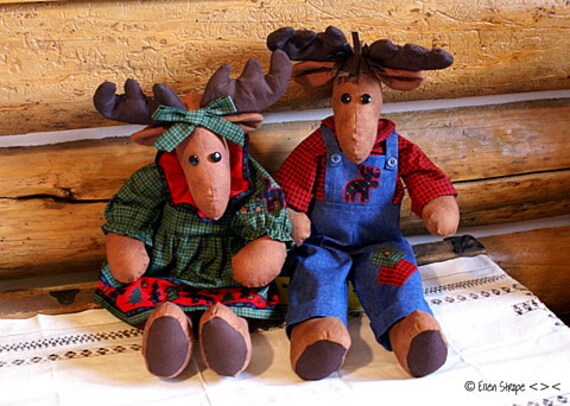 CARD Moose Card Mr and Mrs Moose Ellen Strope Blank Cards | Etsy