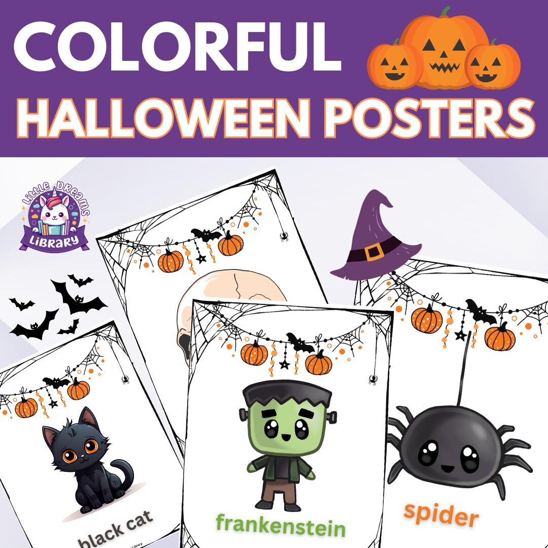 Spooky Halloween Flashcards: Toddler & Preschool Vocabulary (digital ...