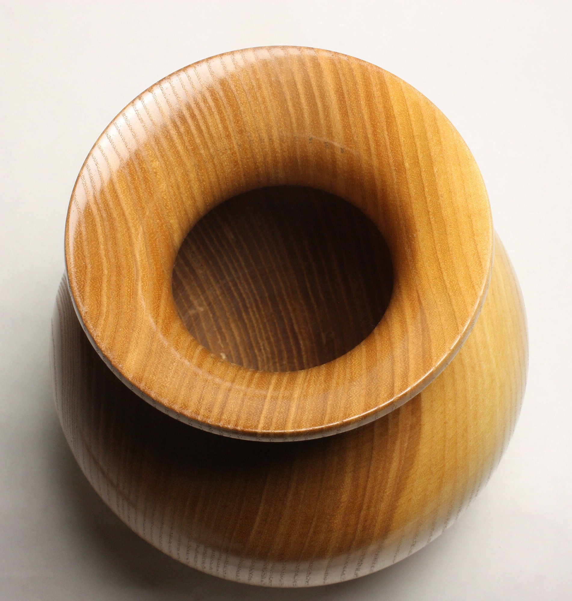 Hand Turned pot-bellied Ash Vase - Etsy