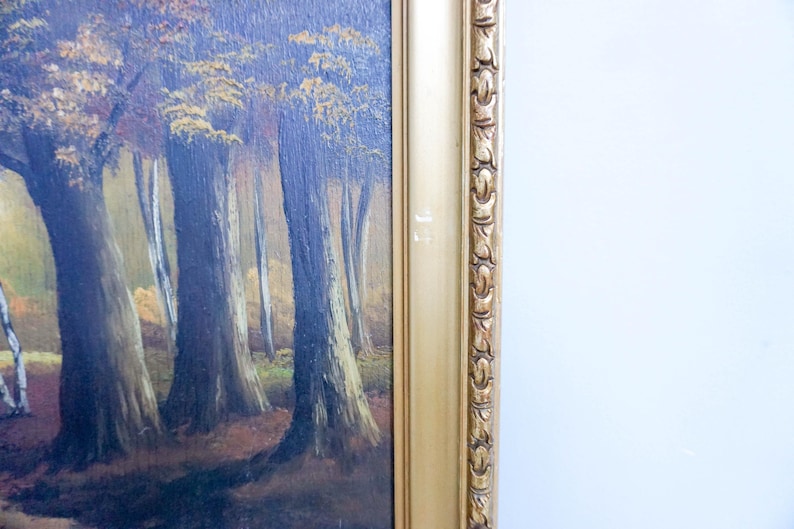 Traditional Dutch 20th Century Landscape Oil Painting of a Forrest ...