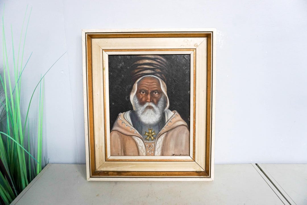 Traditional Dutch 20th Century Antique Priest Portrait Oil Painting ...