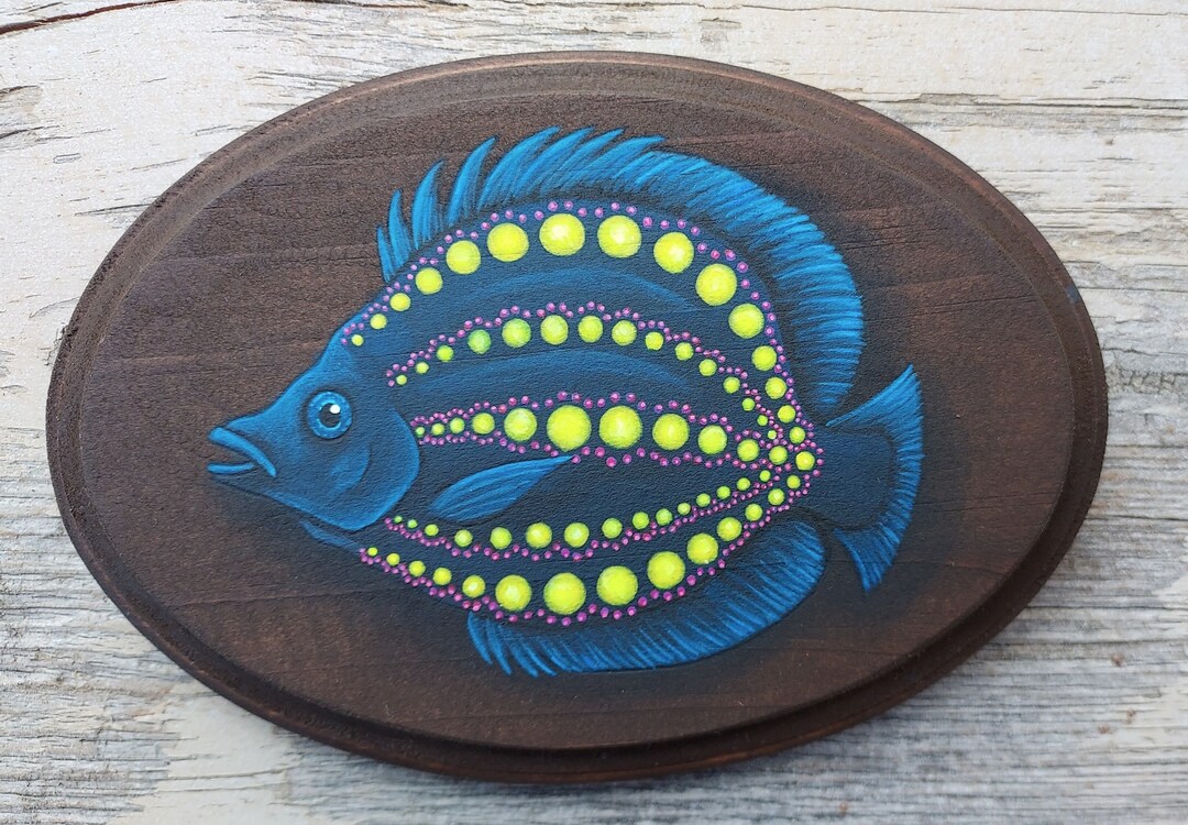 Five-lined Constellation Fish Cryptid Painted Plaque - Etsy