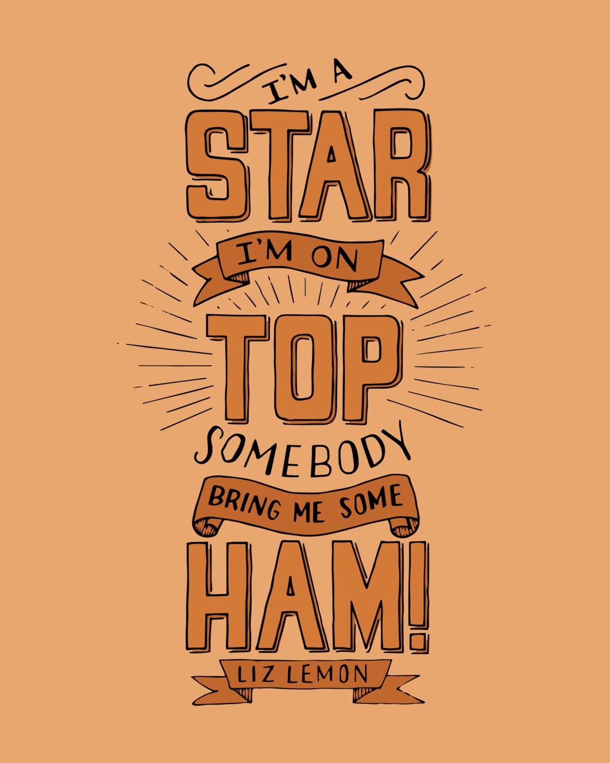 Somebody Bring Me Some Ham Liz Lemon Quote - Etsy