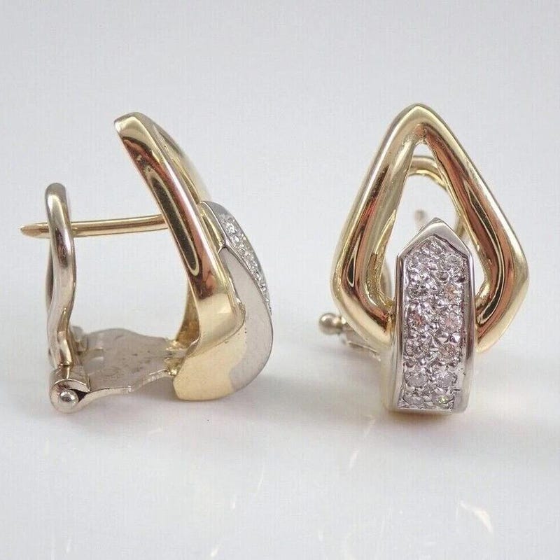 Omega Back Earrings - Etsy