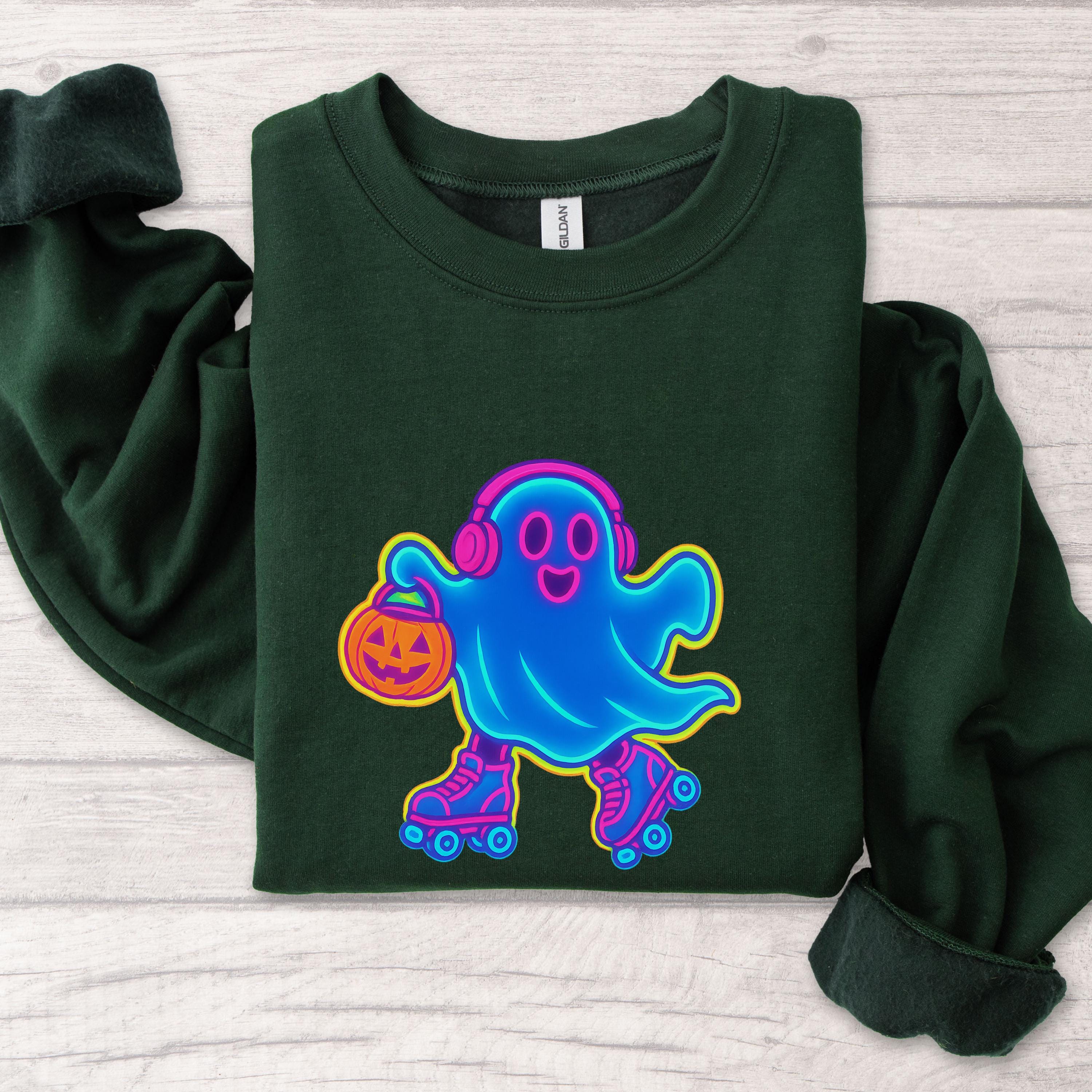 Neon Ghost Roller Skate Png, Y2K Png, 90's Retro Skater Ghost ...