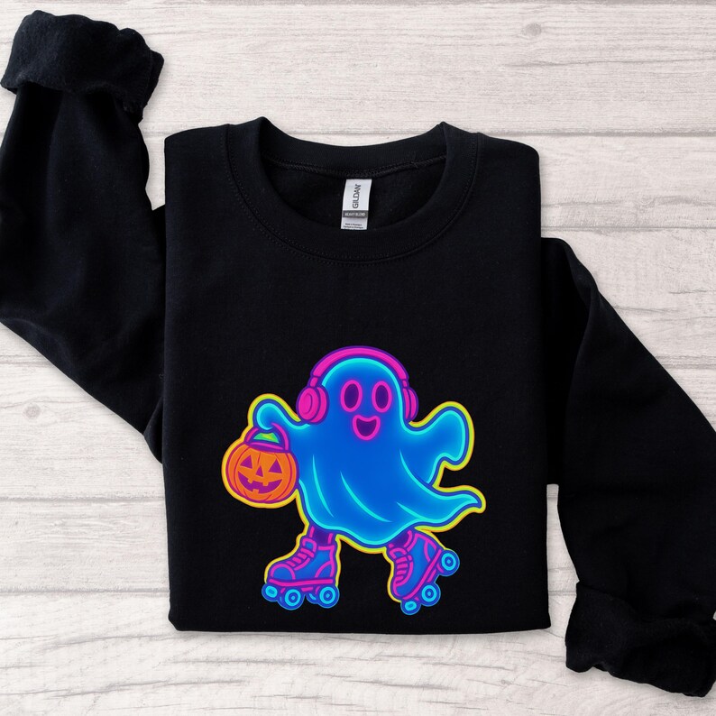 Neon Ghost Roller Skate Png, Y2K Png, 90's Retro Skater Ghost ...
