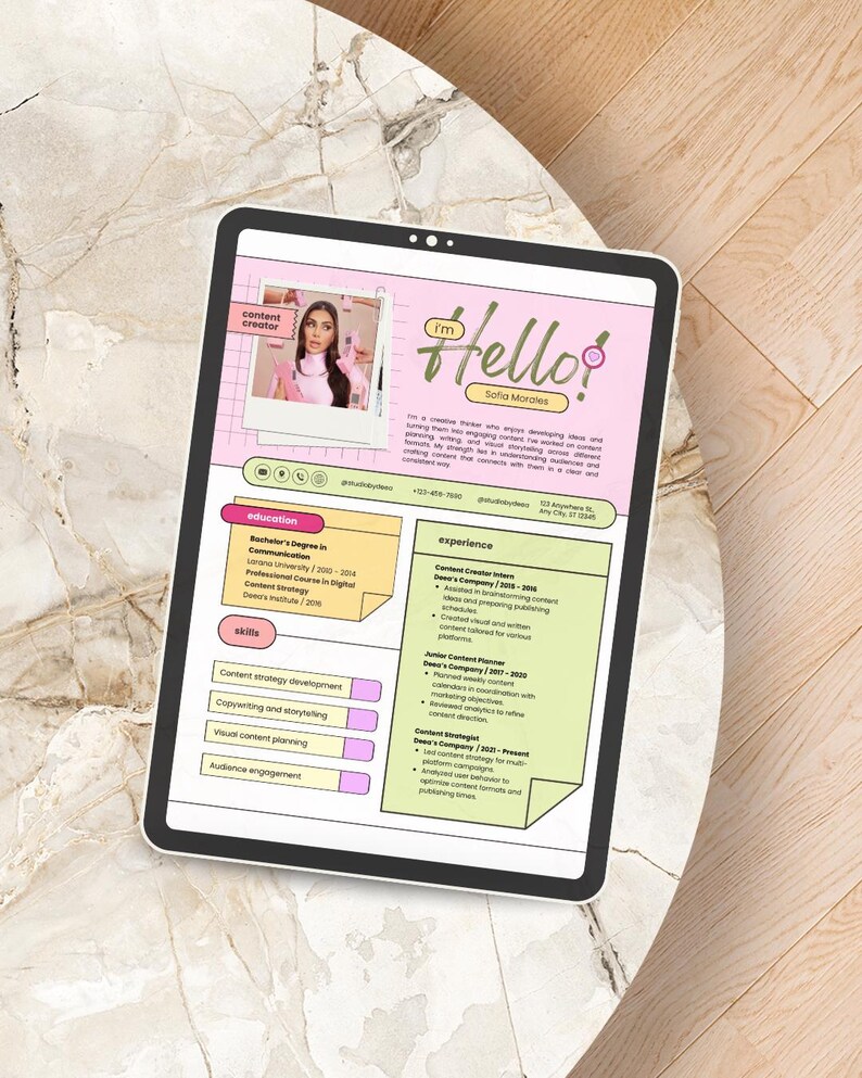 Soft Modern CV Template | Clean Canva Resume (digital Download) - Etsy