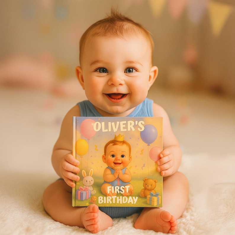 Personalized First Birthday Gift | Baby Book | Baby Shower | Custom ...
