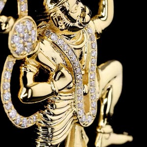 Lord Hanuman Diamond Pendant, Lab Grown Diamonds, Hindu God Jewelry in ...