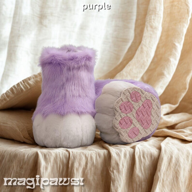 12 Colors! Fursuit Feet Paws Outdoor Feetpaws Furry Boots Pink Partial ...