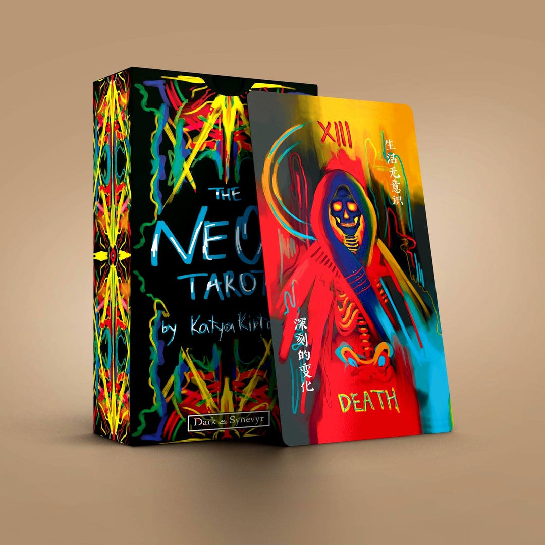The Neon Tarot – Psychedelic Tarot Deck With Guidebook | 78-card ...
