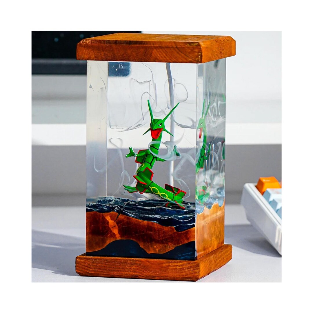 Custom Rayquaza Resin Lamp, Custom Diorama for Pokemon Gifts, Resin ...
