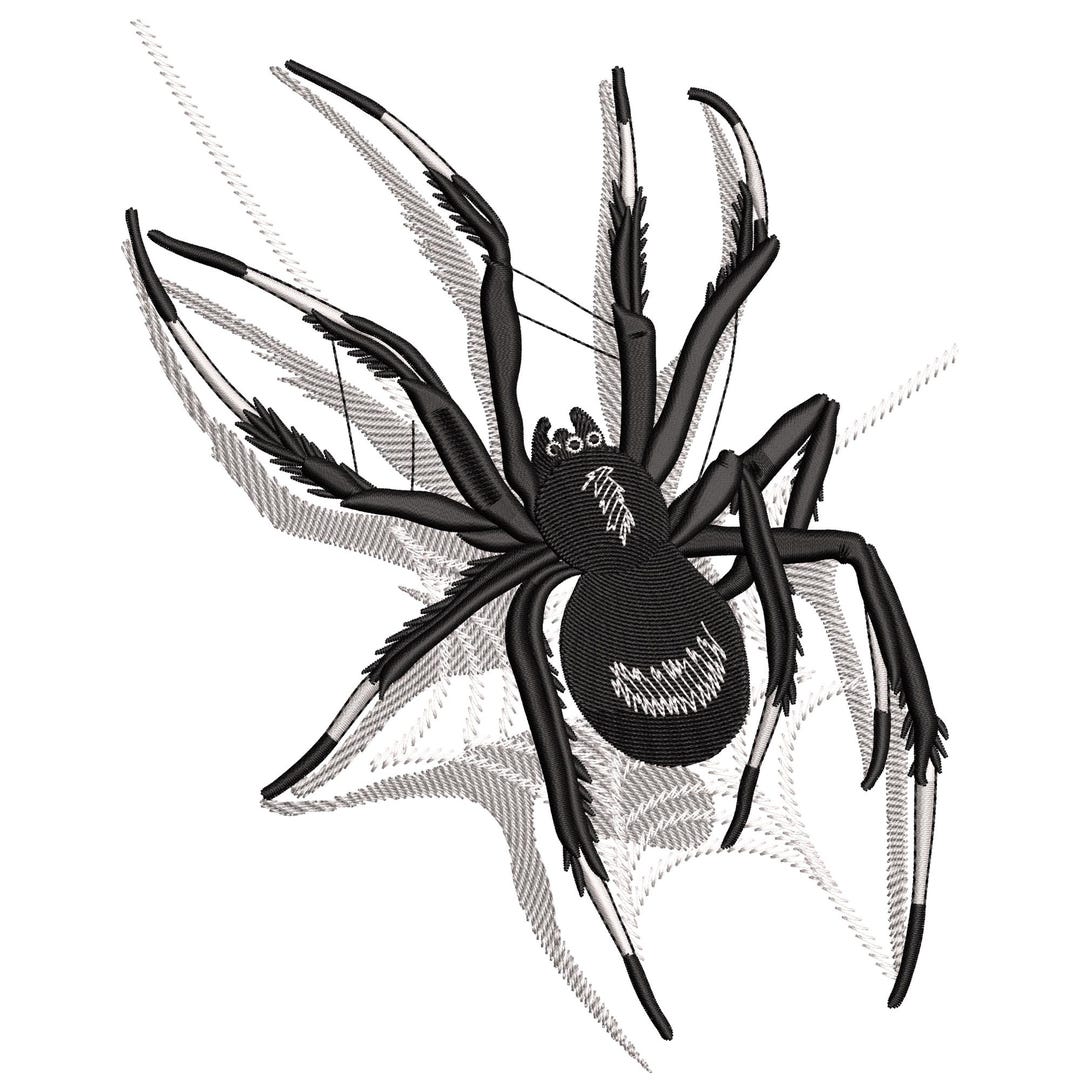 Realistic Spider Embroidery Design: Halloween Gothic Decor Digitize ...