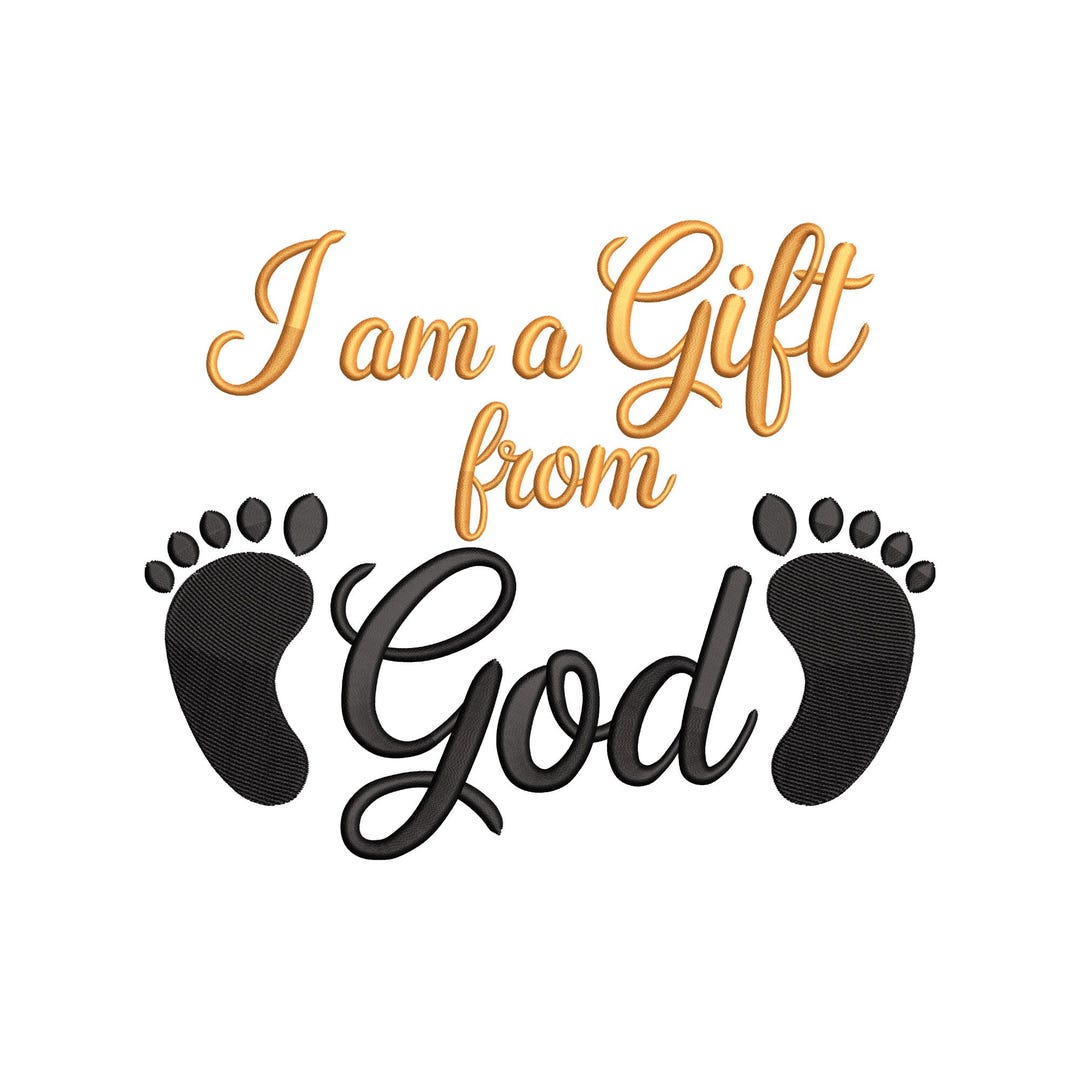 Faith Baby Footprint Embroidery Design, Christian Quote Machine ...