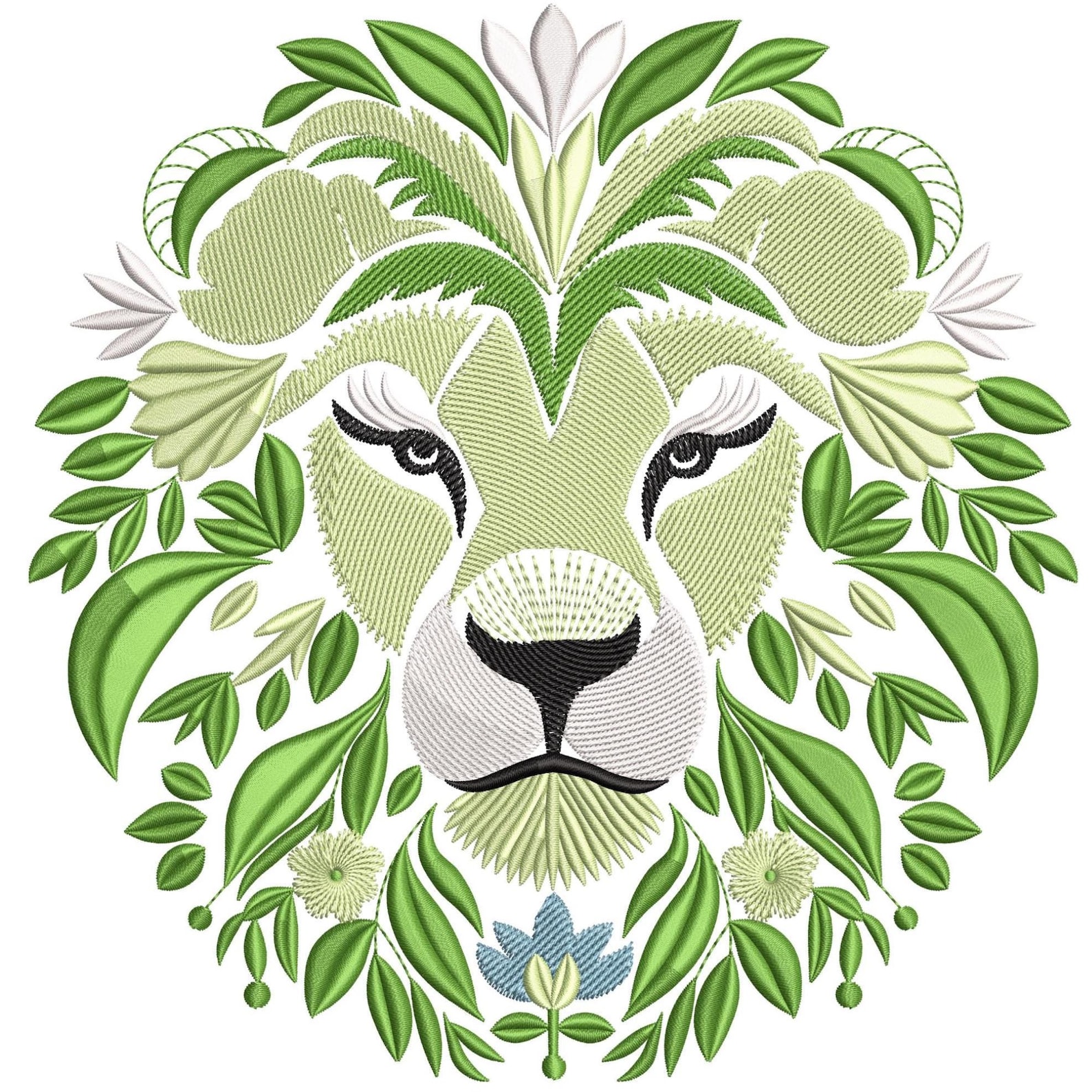Lion Machine Embroidery Design, Animal Machine Embroidery File, Wild ...
