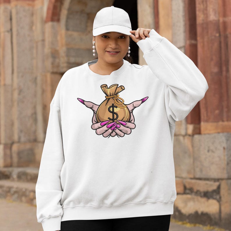 Money Bag With Hands Embroidery Design, Dollars Machine Embroidery ...