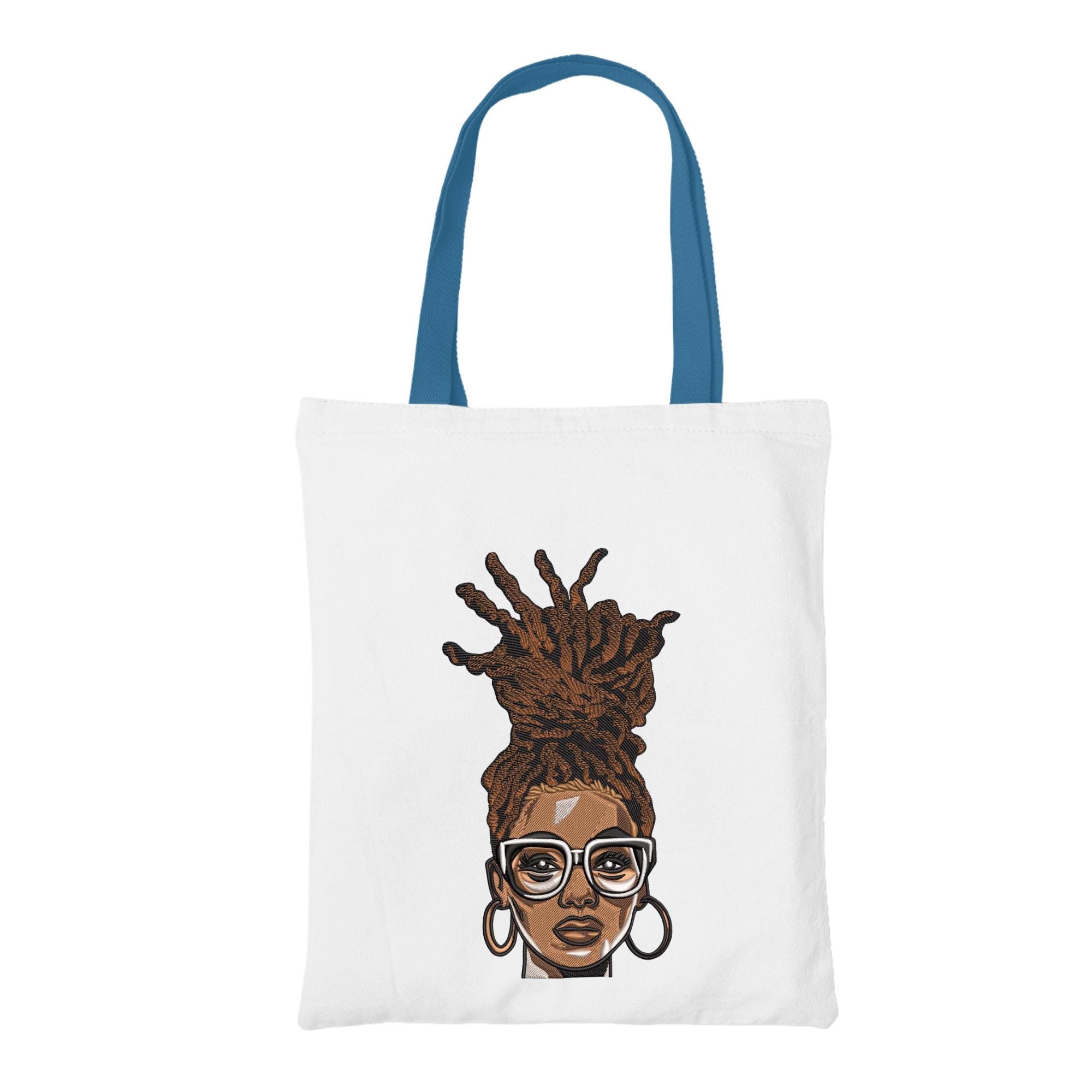 Afro Women Hair Embroidery Design, Afro Messy Bun Machine Embroidery ...