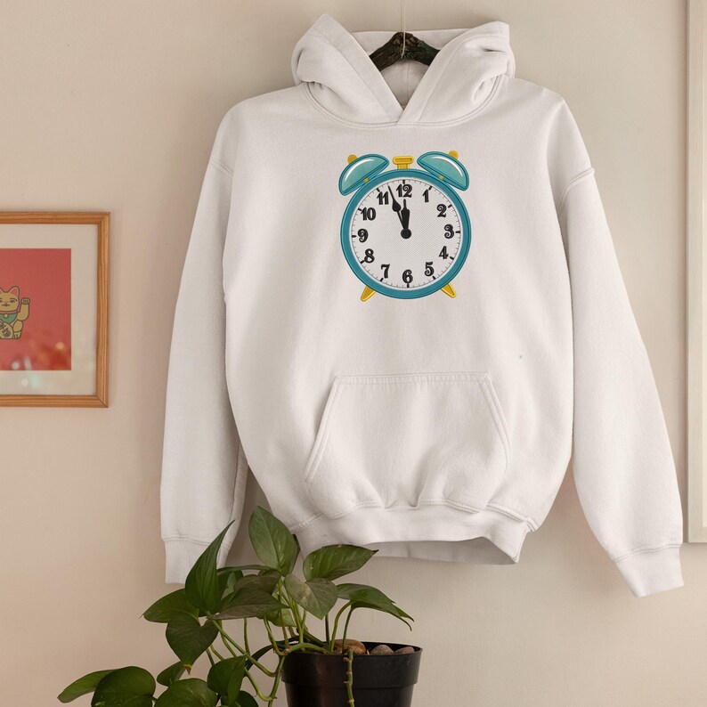 Vintage Alarm Clock Embroidery Design, Retro Face Machine Embroidery ...