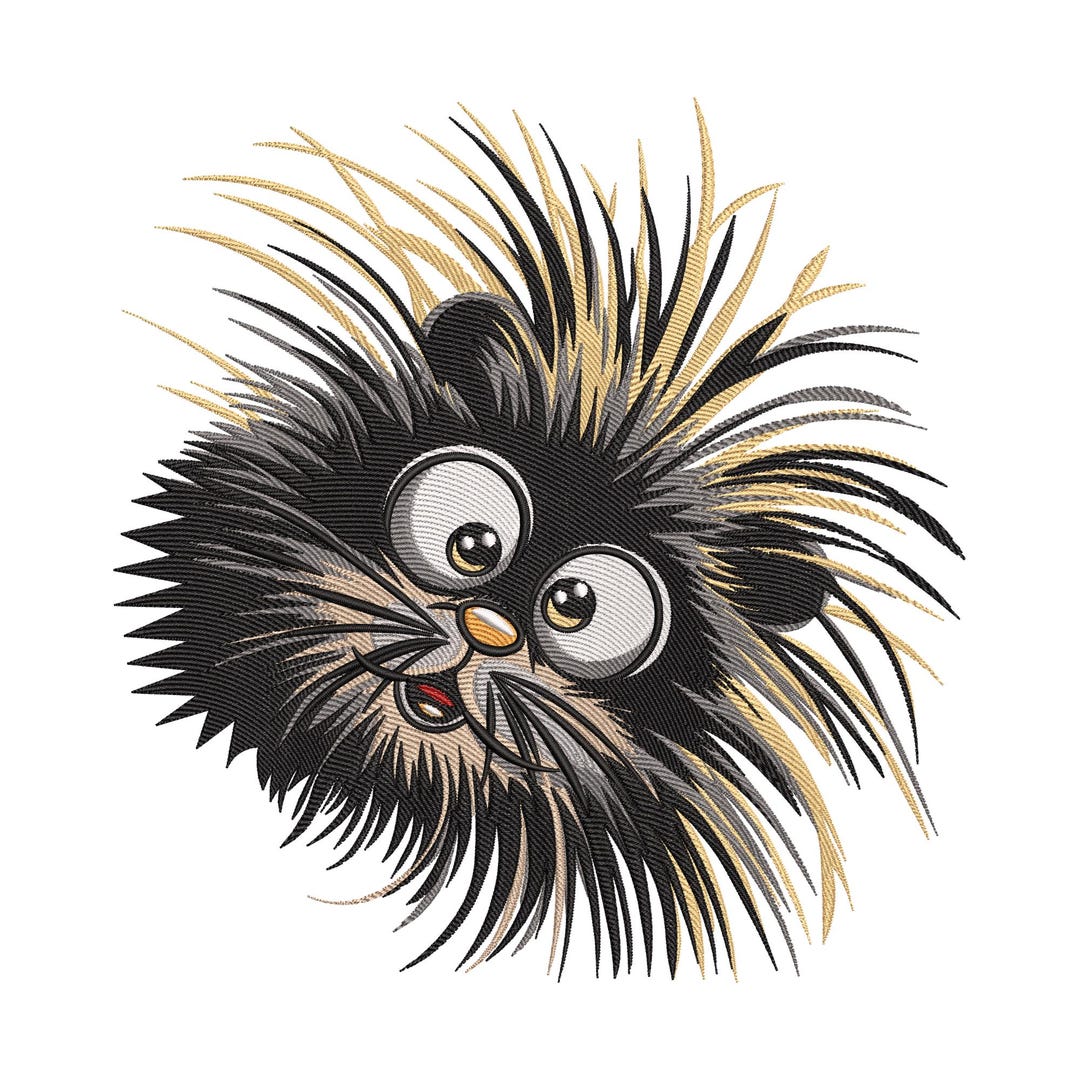 Adorable Fuzzy Animal Face Embroidery Design, Whimsical Baby Machine ...