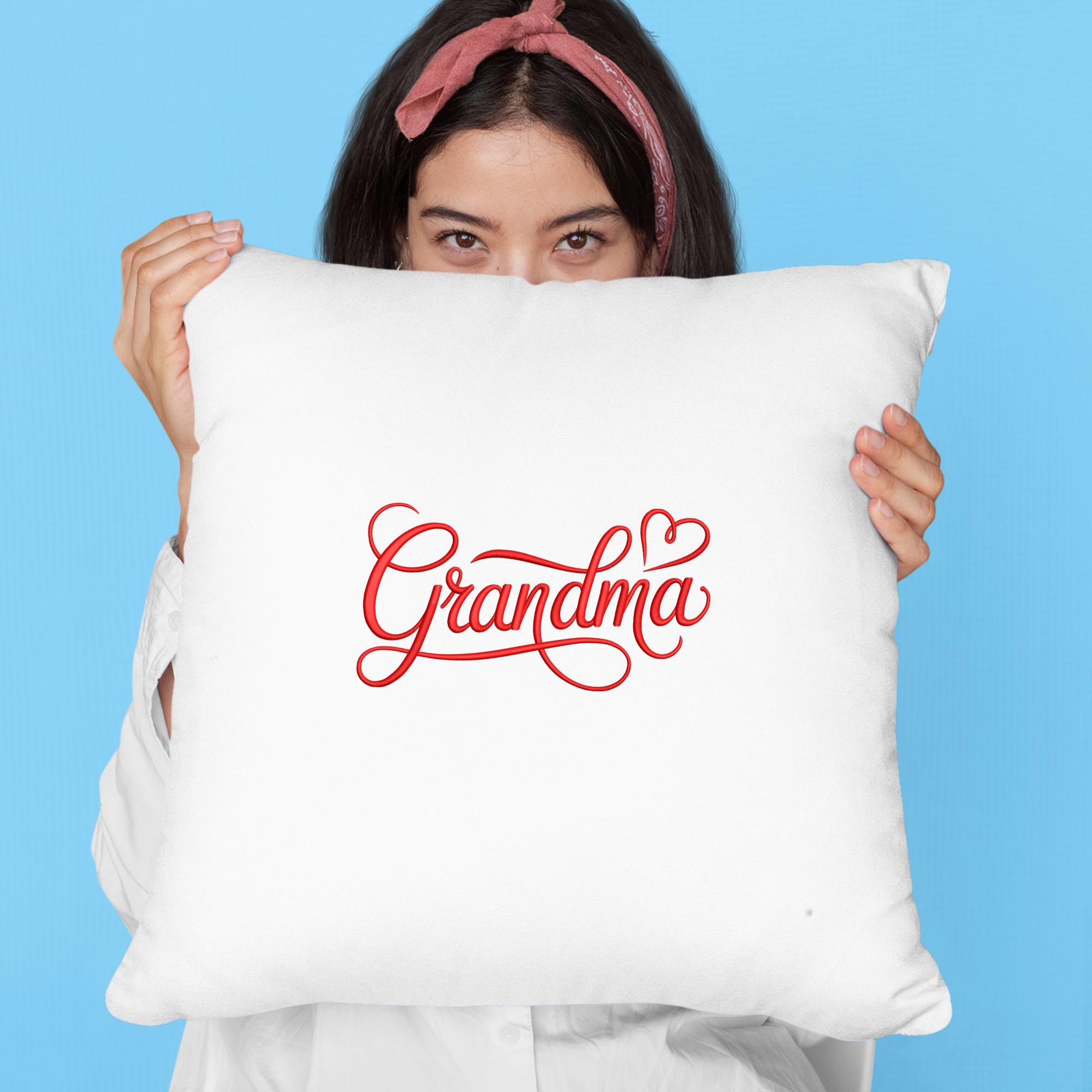 Grandma Script Embroidery Design, Cursive Word Art Machine Embroidery ...