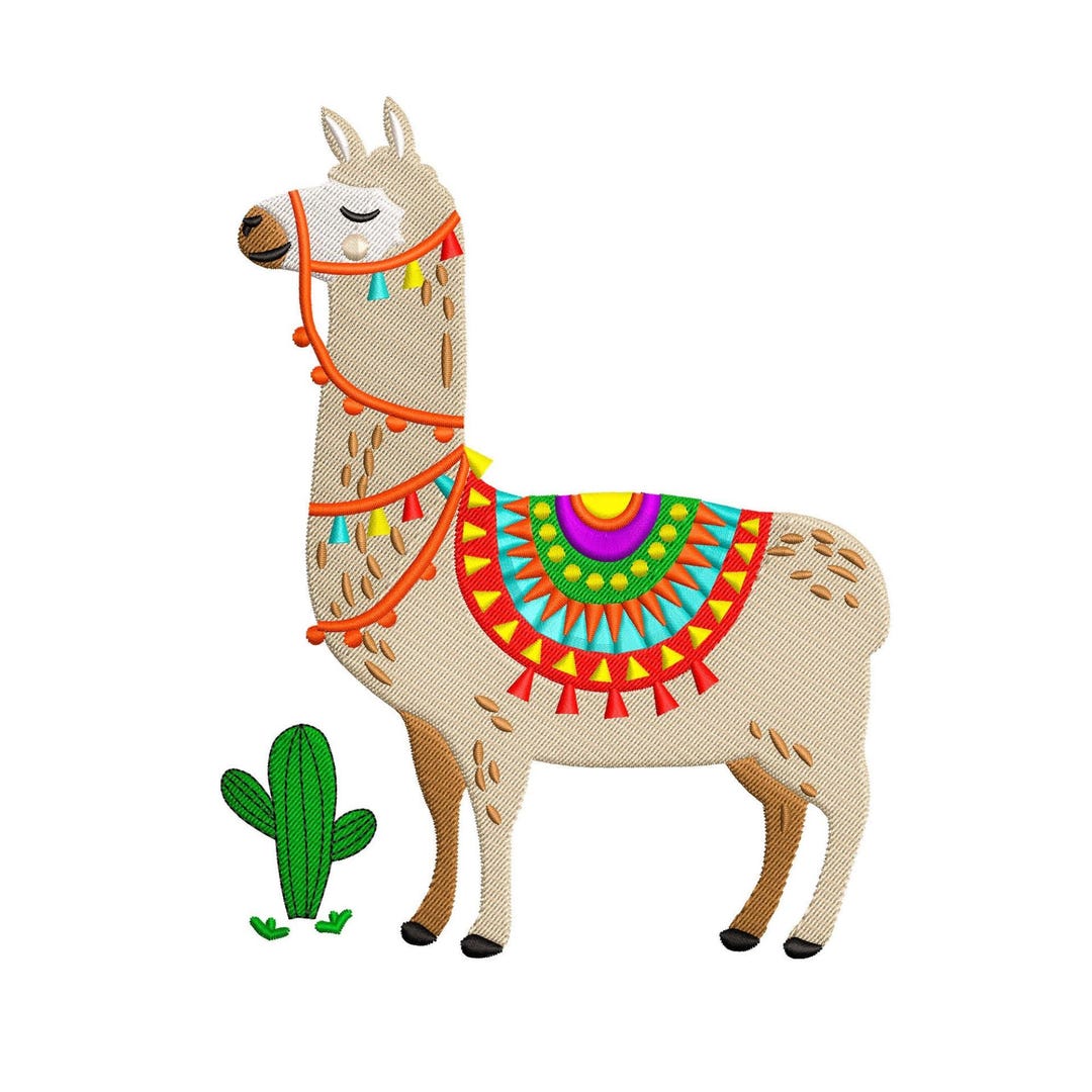 Alpaca Embroidery Design, Llama Embroidery Design DST, Cute Alpaca ...