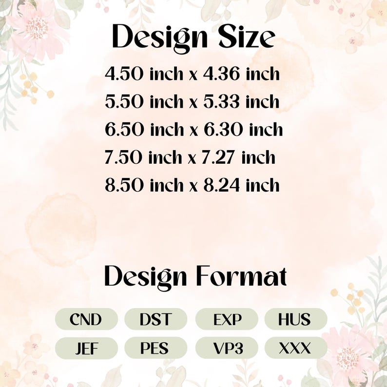 Floral Border Square Frame Embroidery Design, Flower Machine Embroidery ...