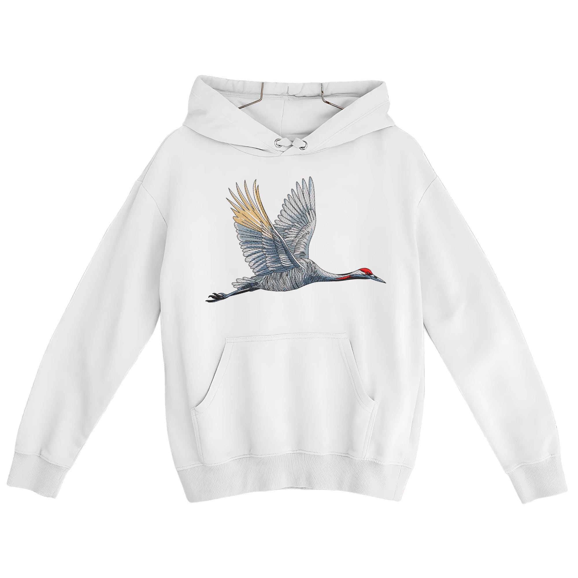 Flying Crane Machine Embroidery Design, Crane Bird Embroidery File ...