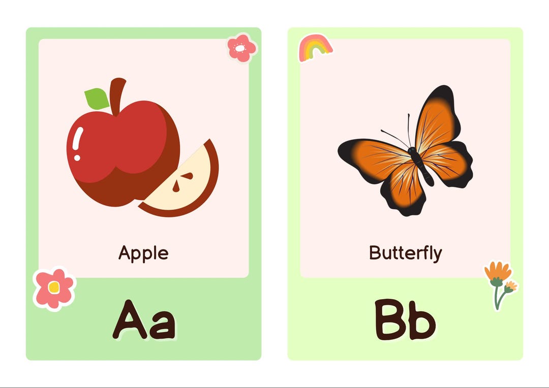 Printable Alphabet Flashcards for Kids | Cute & Colorful ABC Learning ...
