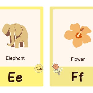 Printable Alphabet Flashcards for Kids | Cute & Colorful ABC Learning ...