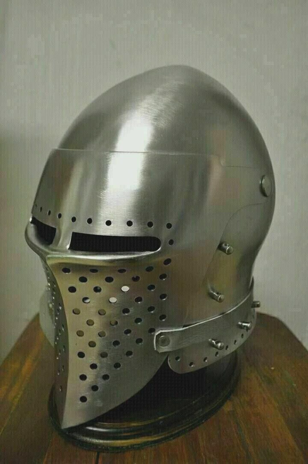 Medieval Bascinet Hounskull Replica Klappvisor Battle Ready LARP Armor Helmet Decor Gift - Etsy