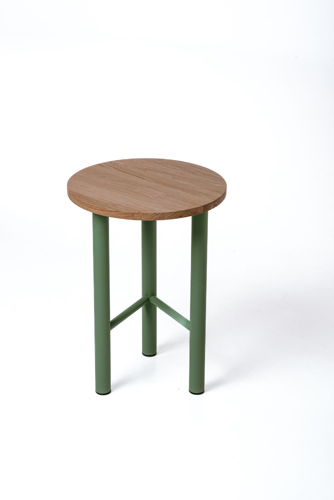 Minimalist Bedside Table: Solid Oak Top, Metal Legs - Scandinavian ...