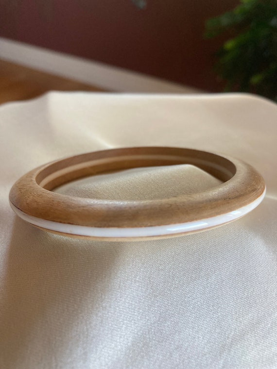 Vintage laminated resin bangle - Gem