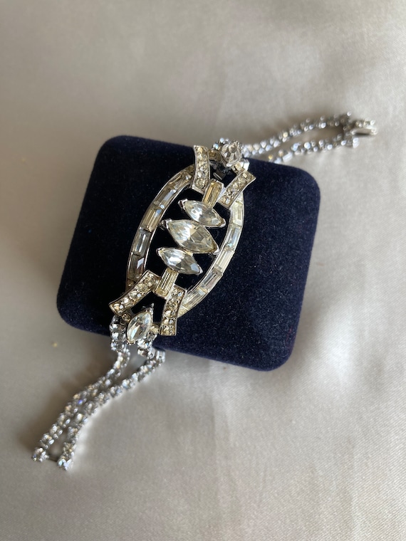 coro rhinestone bracelet art - Gem