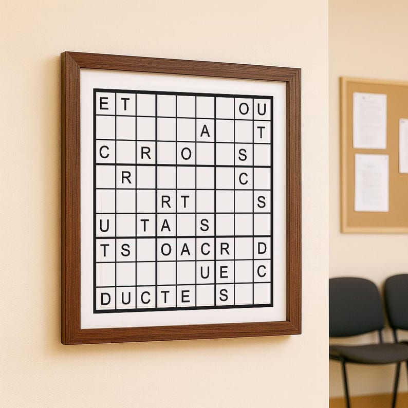 Framed EDUCATORS Word Sudoku Art Print • Teacher Classroom Decor End of ...