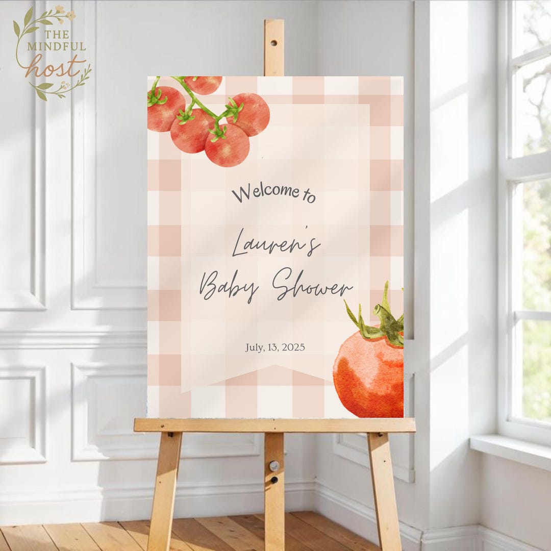 Locally Grown Baby Shower Welcome Sign, Editable Canva Template, (3 ...