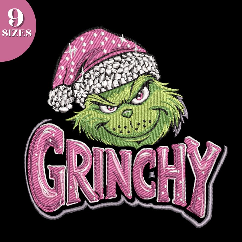 Grinch Embroidery Design - Etsy