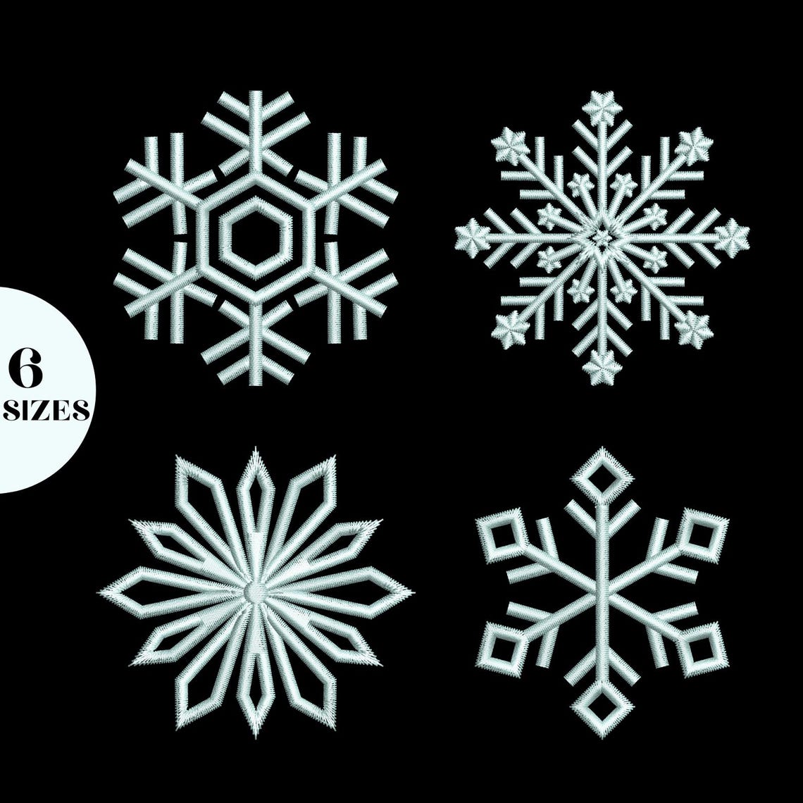 Snowflakes Machine Embroidery Design, Mini Christmas Snowflakes ...